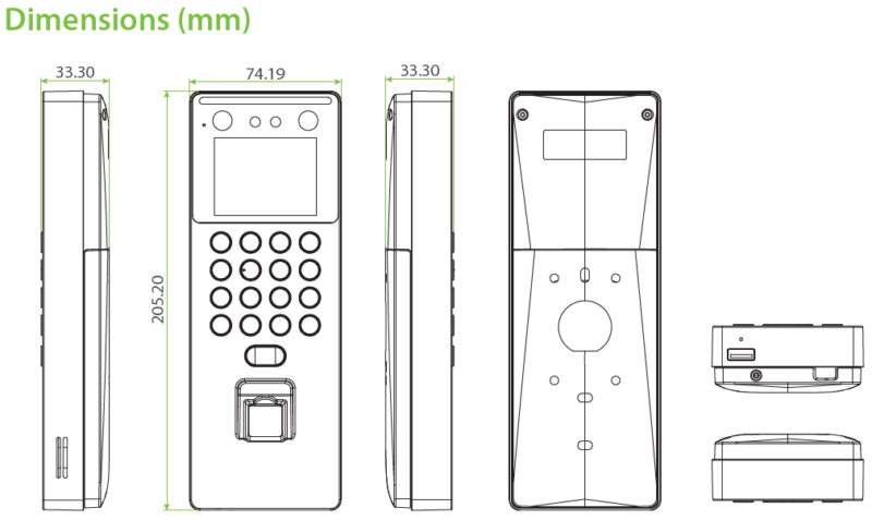 SenseFace 2A Face & Fingerprint – WiFi – Time & Attendance Solutions